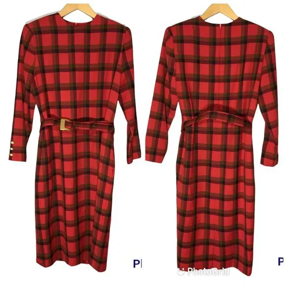 torrid secretary dress black plaid with red belt | Dresses Images 2025